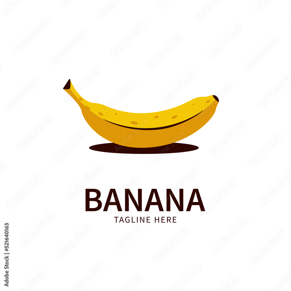 banana logo. vector banana illustration Stock Vector | Adobe Stock