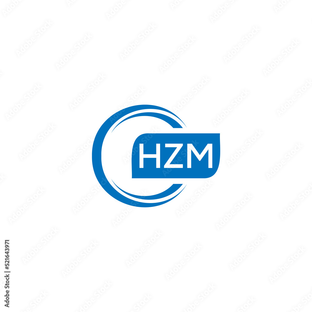 HZM letter design for logo and icon.HZM typography for technology ...