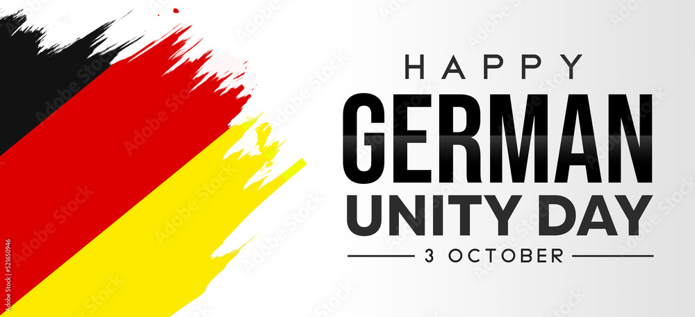 Happy German Unity Day Backdrop with the Germany flag and greetings ...