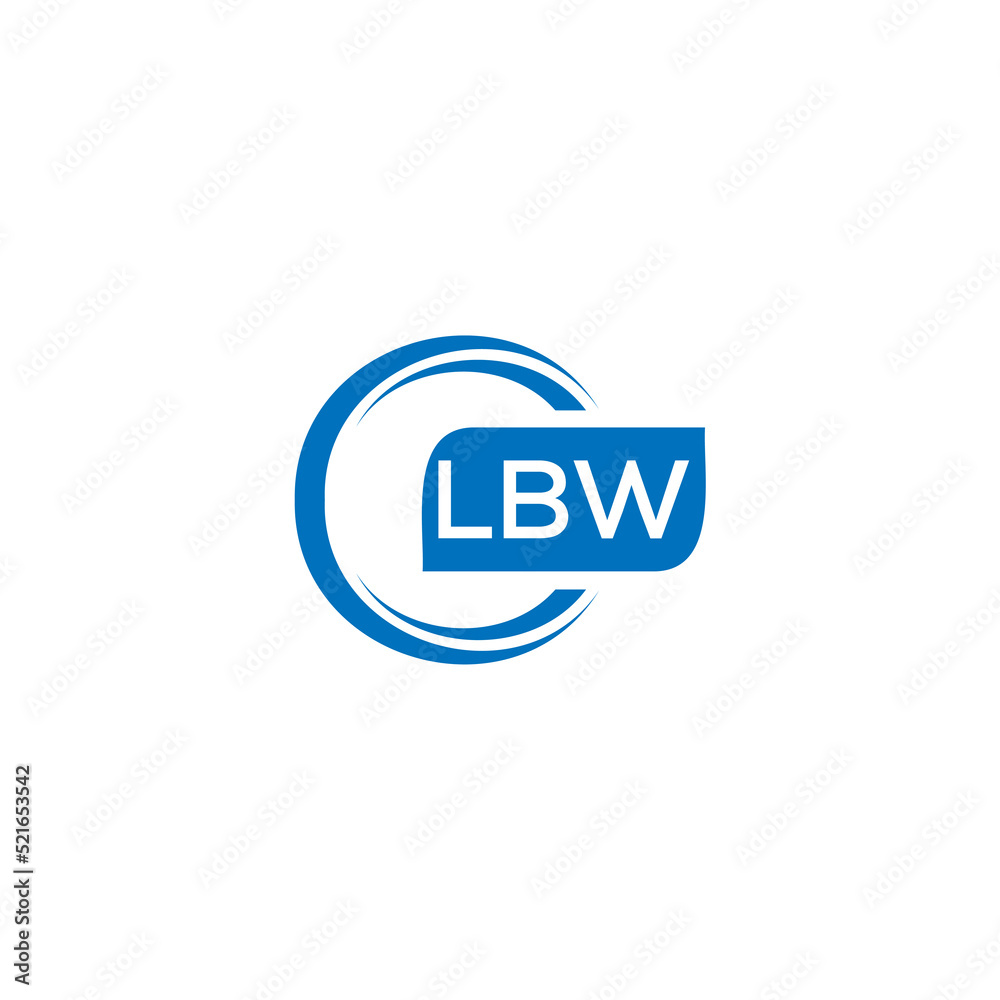 LBW letter design for logo and icon.LBW typography for technology ...
