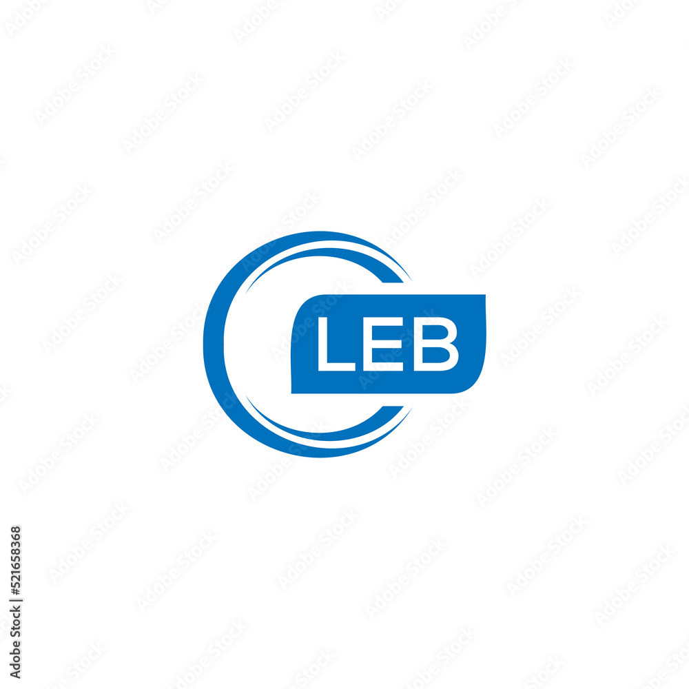 Vetor de LEB letter design for logo and icon.LEB typography for ...