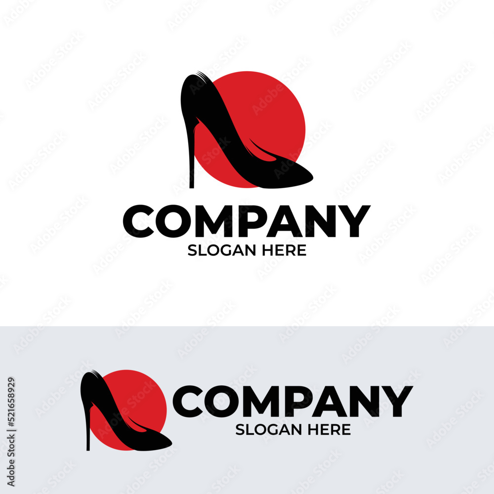 High heel logo design inspiration Stock Vector | Adobe Stock