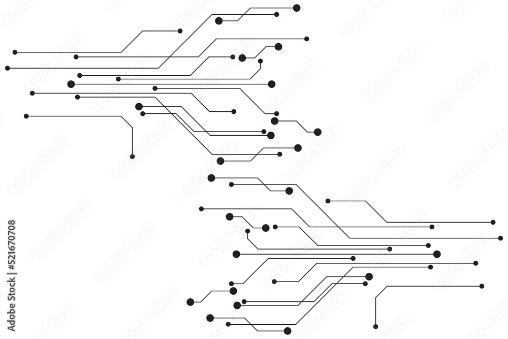 Abstract futuristic circuit board Illustration, Circuit board with ...