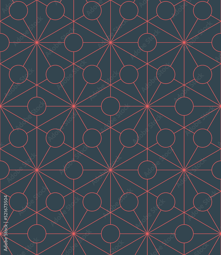 Sacred Geometry Complicated Structure Outline Seamless Pattern Vector Abstract Background ...