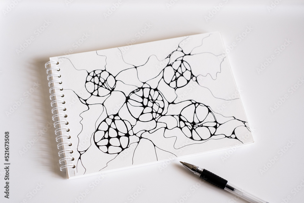 Hand drawn neurographic drawing. Hand drawn neurographic drawing ...
