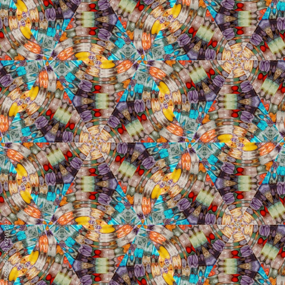 Mystical pattern design for the background. 3d illustration art for ...