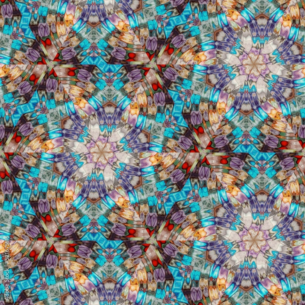 Mystical pattern design for the background. 3d illustration art for ...