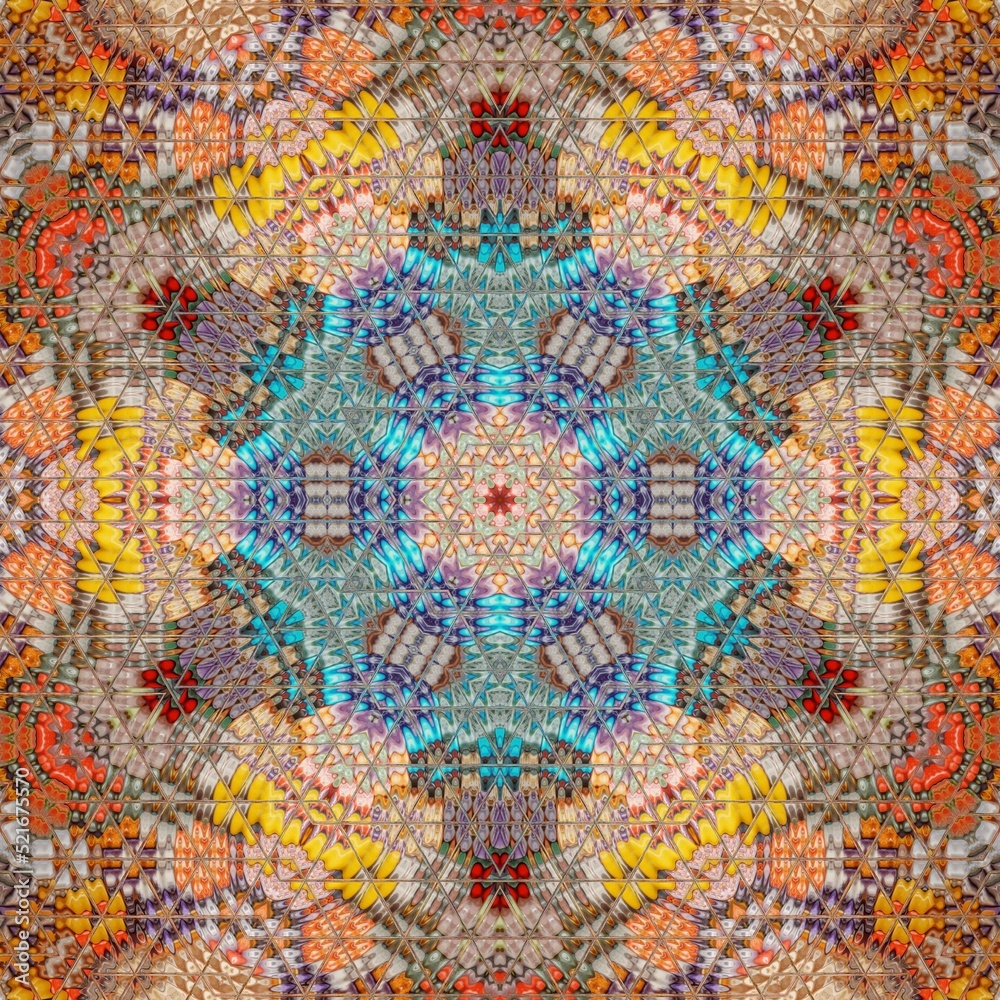 Mystical pattern design for the background. 3d illustration art for ...