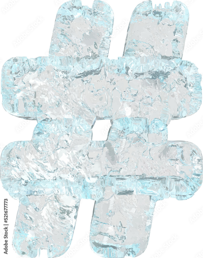 Symbols made of ice. symbol Stock Vector | Adobe Stock
