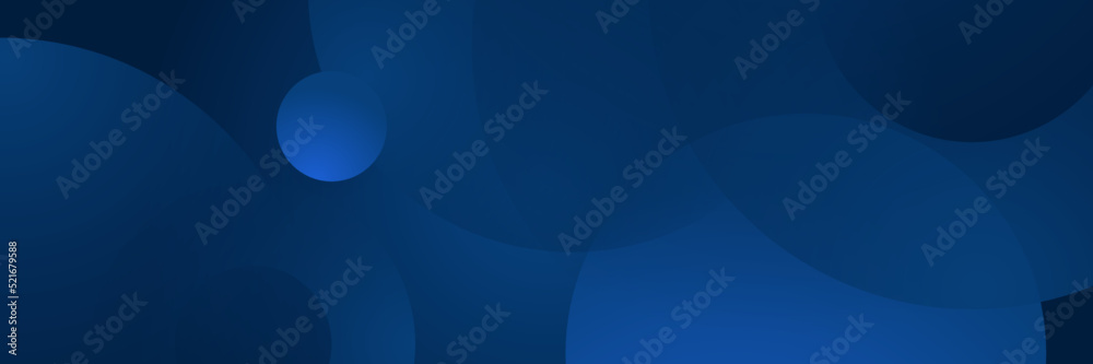 Modern abstract gradient dark navy blue banner. Minimal geometric dark ...