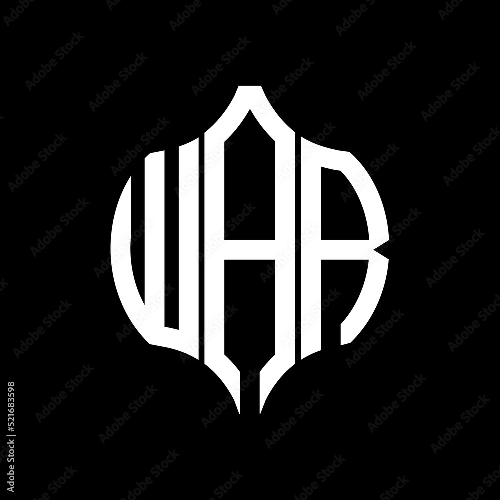 WAR letter logo. WAR best black background vector image. WAR Monogram ...