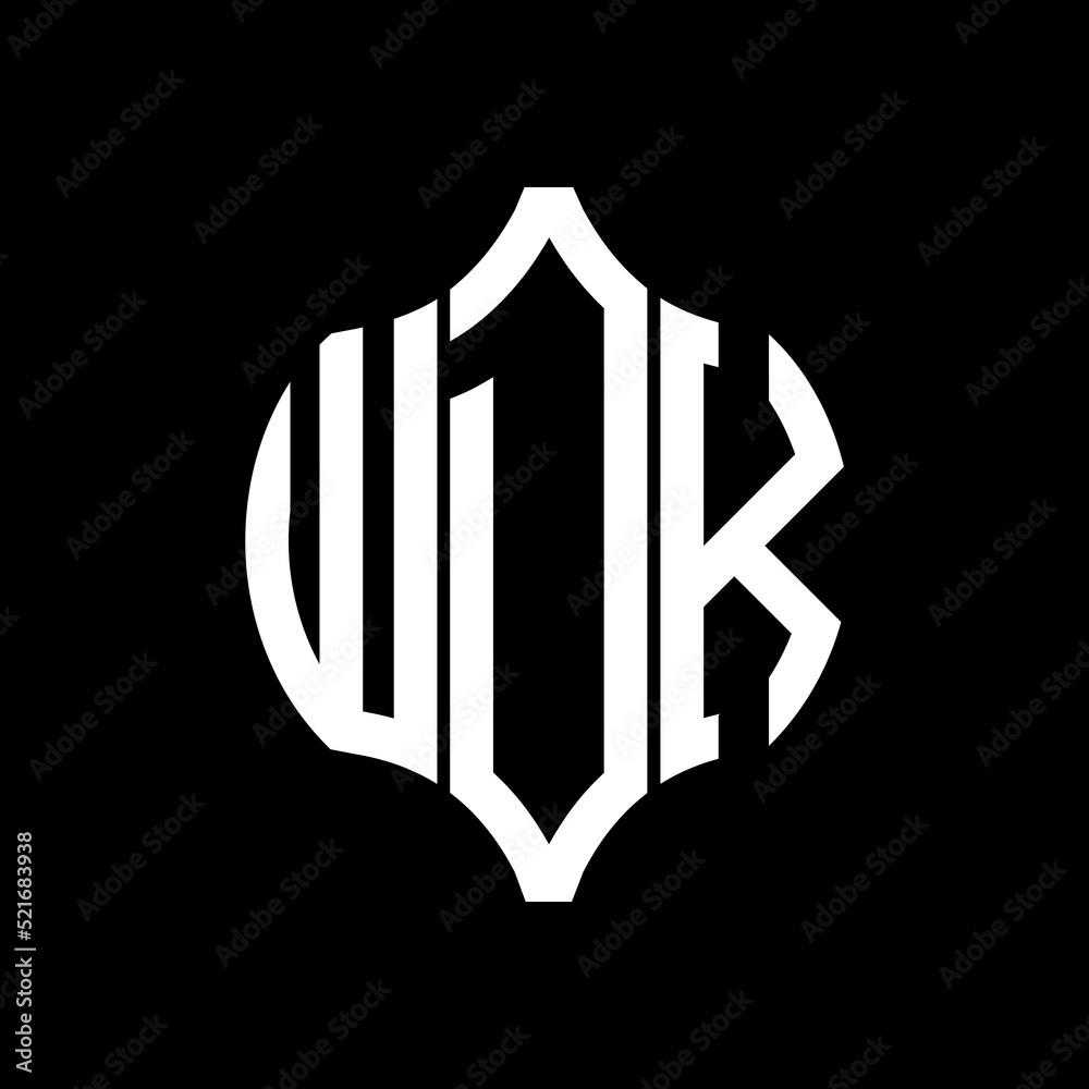 WDK letter logo. WDK best black background vector image. WDK Monogram ...