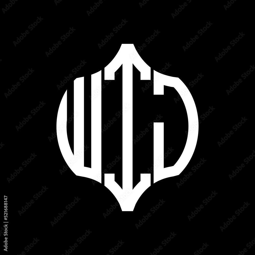 WIJ letter logo. WIJ best black background vector image. WIJ Monogram ...