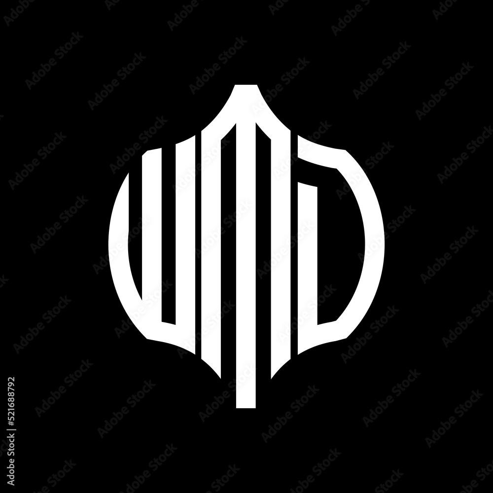 WMD letter logo. WMD best black background vector image. WMD Monogram ...