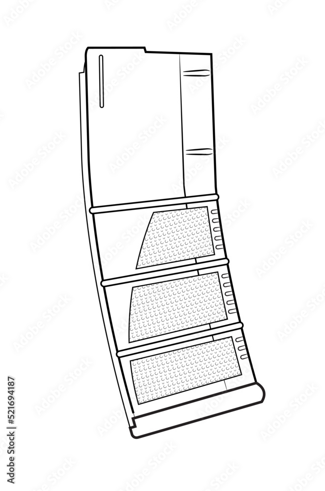 Vector illustration of an AR15 assault rifle magazine on a white ...