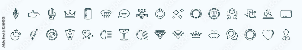 special lineal shapes icons set. outline icons such as skull and dagger ...