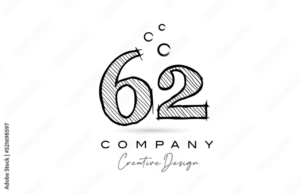 Hand Drawing Number 62 Logo Icon Design For Company Template Creative hand-drawing-number-62-logo-icon-design-for-company-template-creative