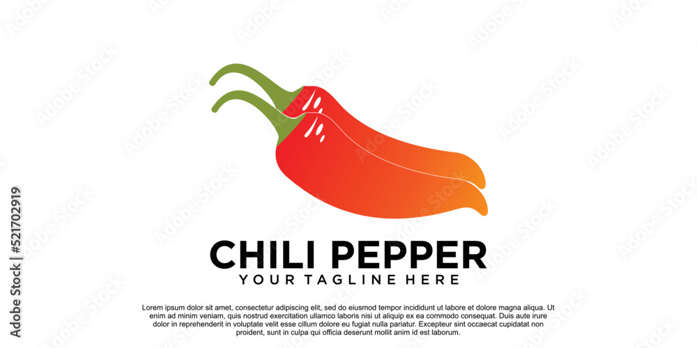 Chili logo design unique concept Premium Vector Stock Vector | Adobe Stock