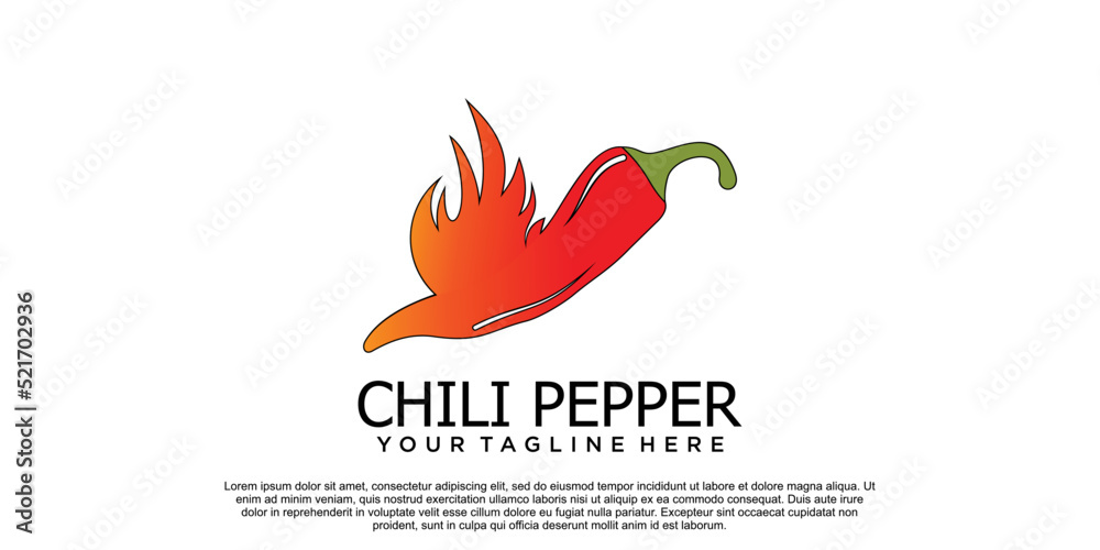 Chili logo design unique concept Premium Vector Stock Vector | Adobe Stock
