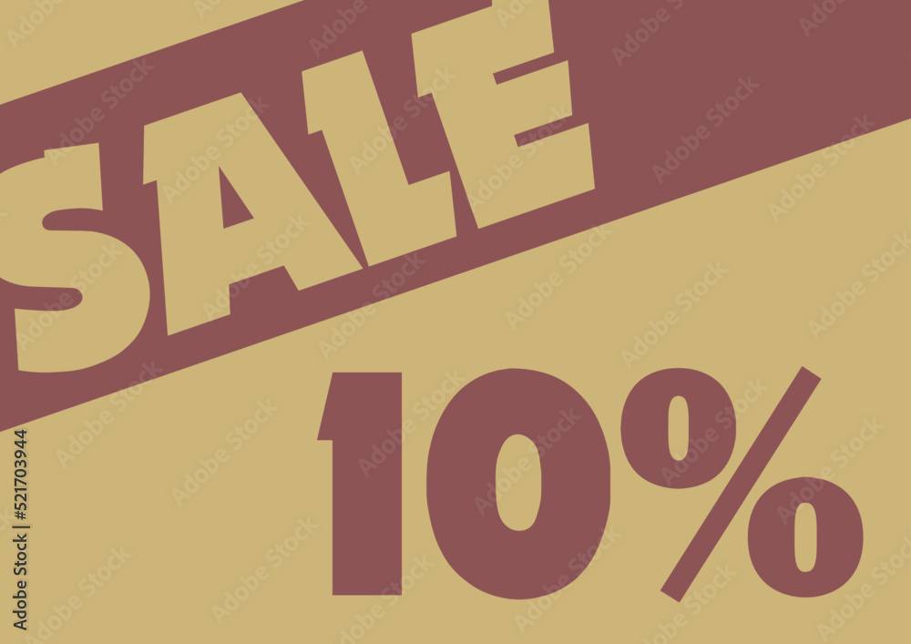 A4 sized discount sale banner for marketing and promotion. Percentage ...