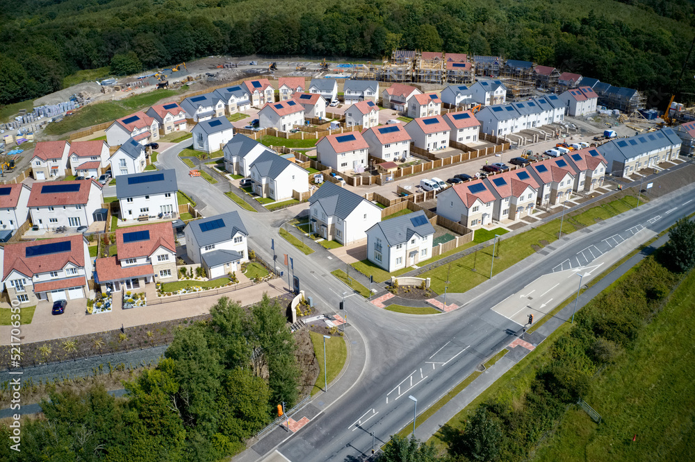 New housing development building houses for increased demand in rural ...