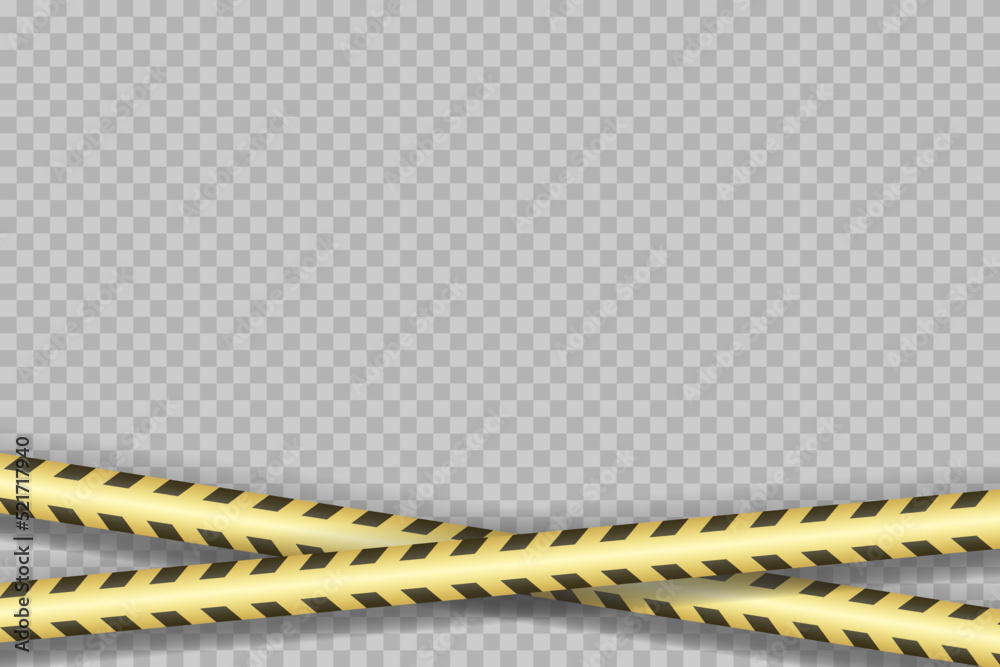 Warning Tape. Yellow And Black. Danger Tape. Stripe Border Set. Caution ...
