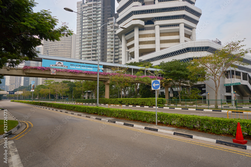 SINGAPORE - CIRCA NOVEMBER, 2015: Singapore urban landscape at daytime ...