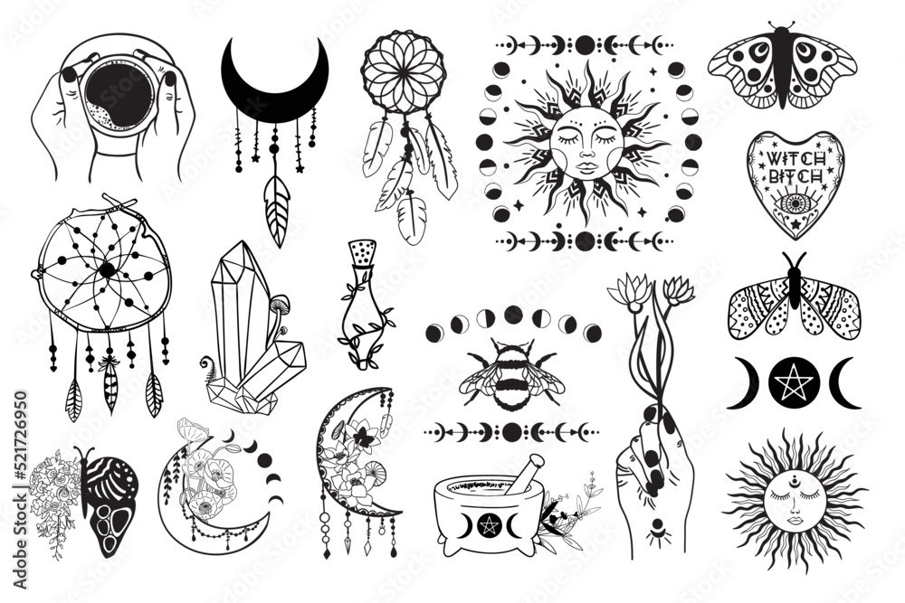Vecteur Stock Magic and Celestial SVG, Celestial Svg, Witchcraft Svg ... Vecteur Stock Magic and Celestial SVG, Celestial Svg, Witchcraft Svg ...