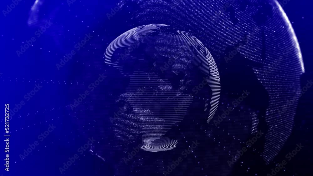 Global Network Connected animation of Global Business Network rotating ...