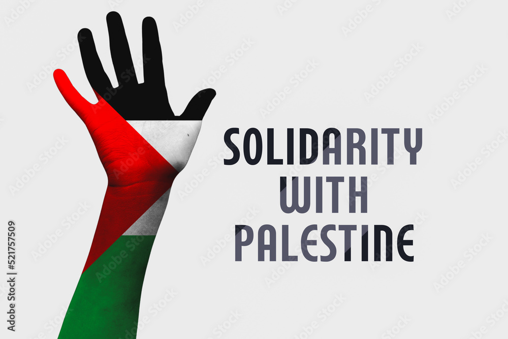 Solidarity with palestine concept. Israel and palestine conflict ...