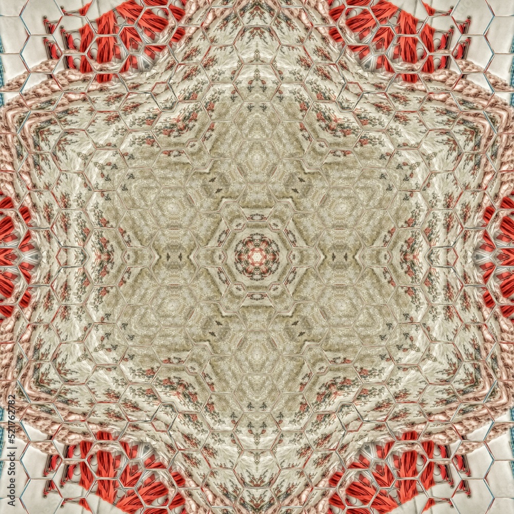 Mystical pattern design for the background. 3d illustration art for ...