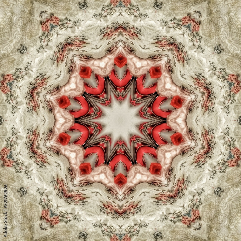 Mystical pattern design for the background. 3d illustration art for ...