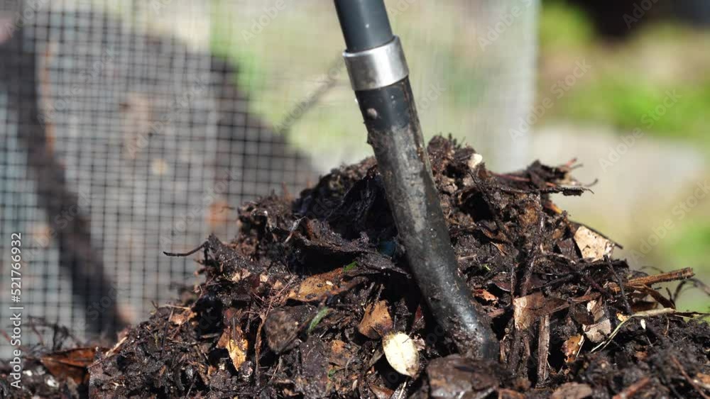 Turning a soil food web thermophilic compost pile full of ...