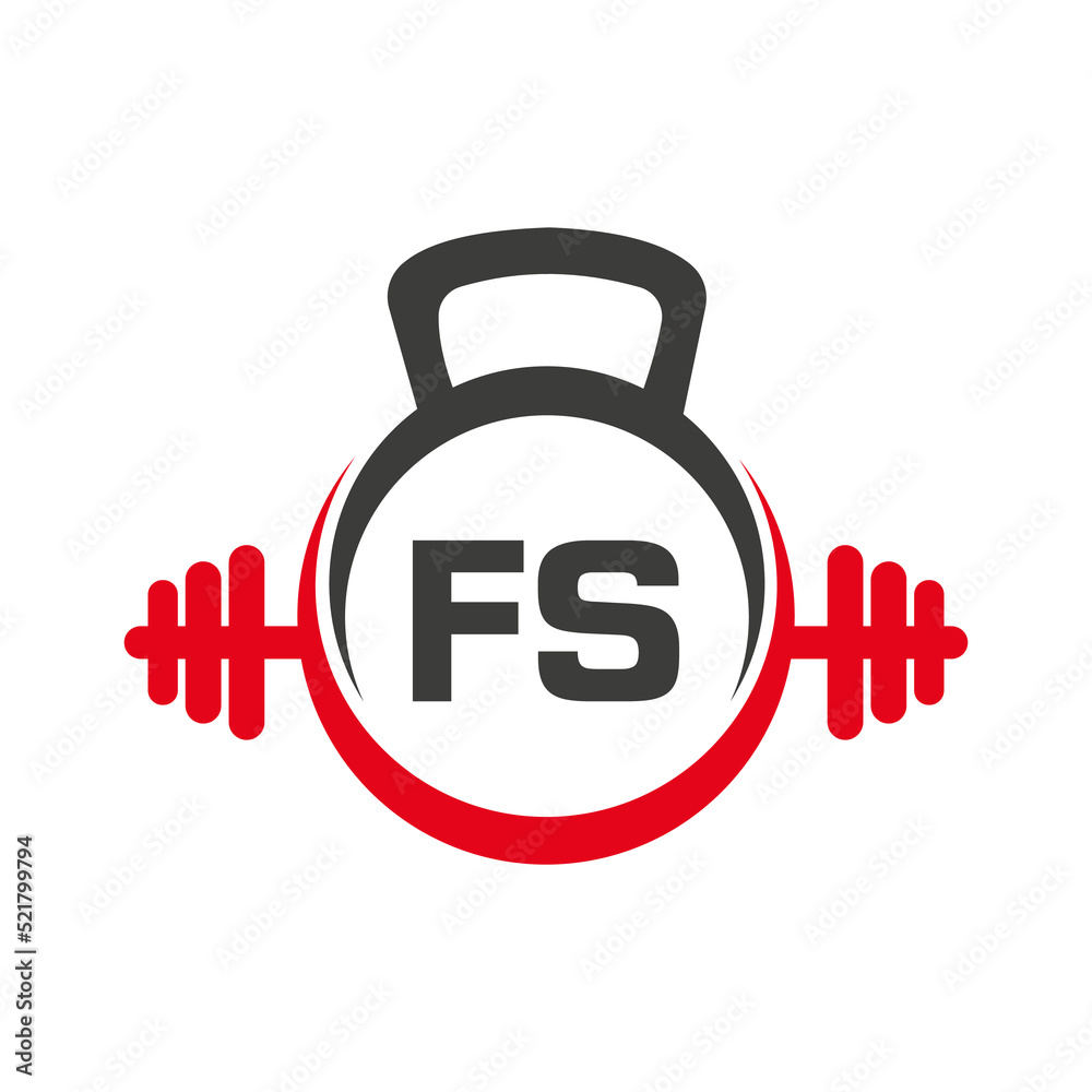 Letter FS Fitness Gym Logo Concept. Fitness Logo Symbol Vector Template ...