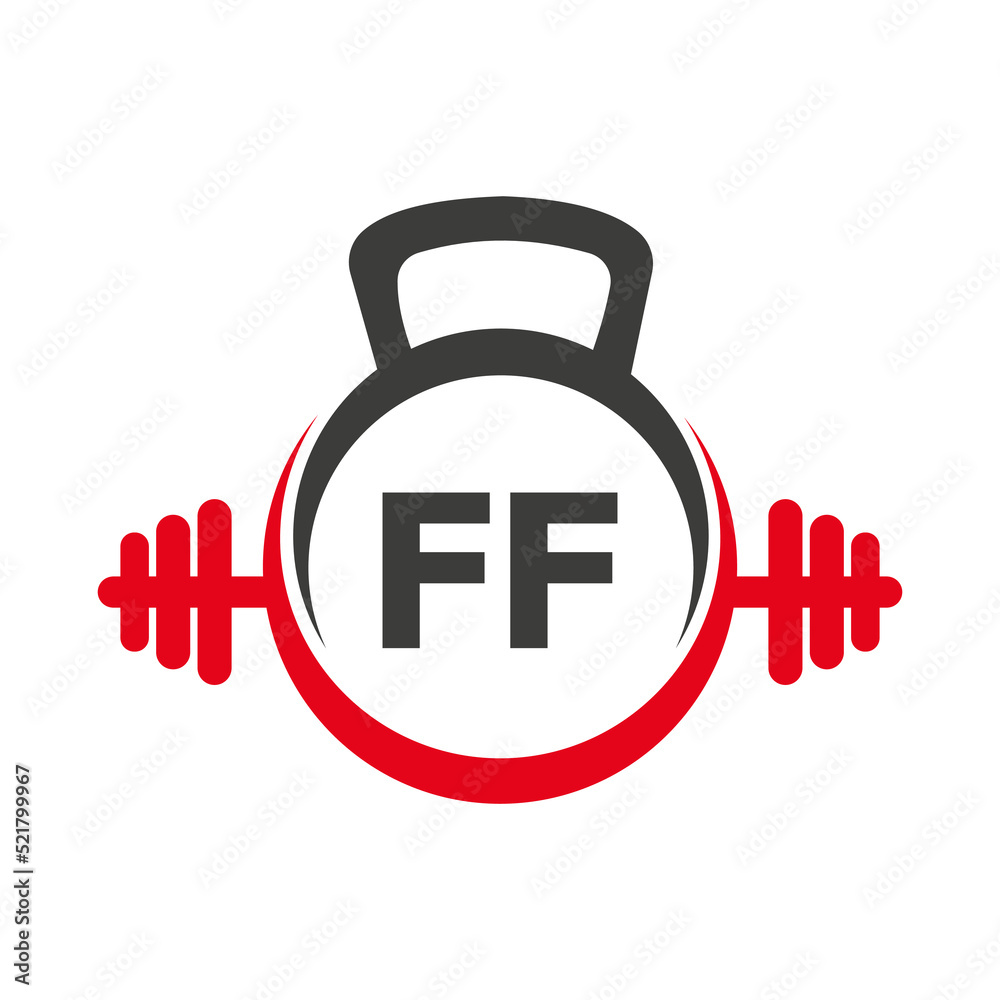 Letter FF Fitness Gym Logo Concept. Fitness Logo Symbol Vector Template ...