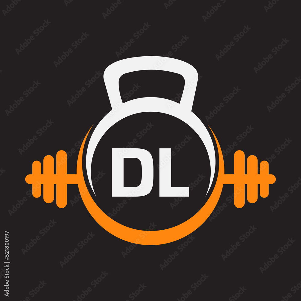 Letter DL Fitness Gym Logo Concept. Fitness Logo Symbol Vector Template ...