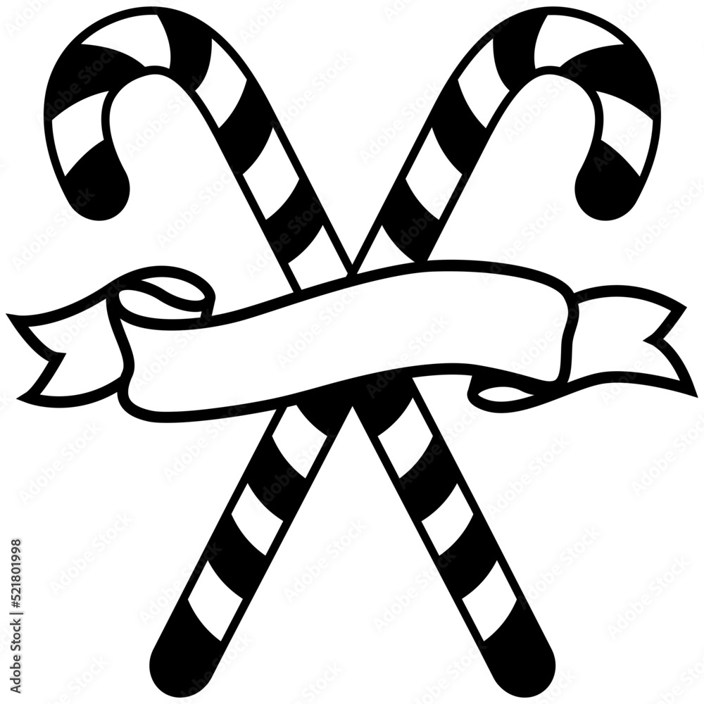 Christmas split monogram svg, Candy cane split, Ribbon svg Stock Vector ...