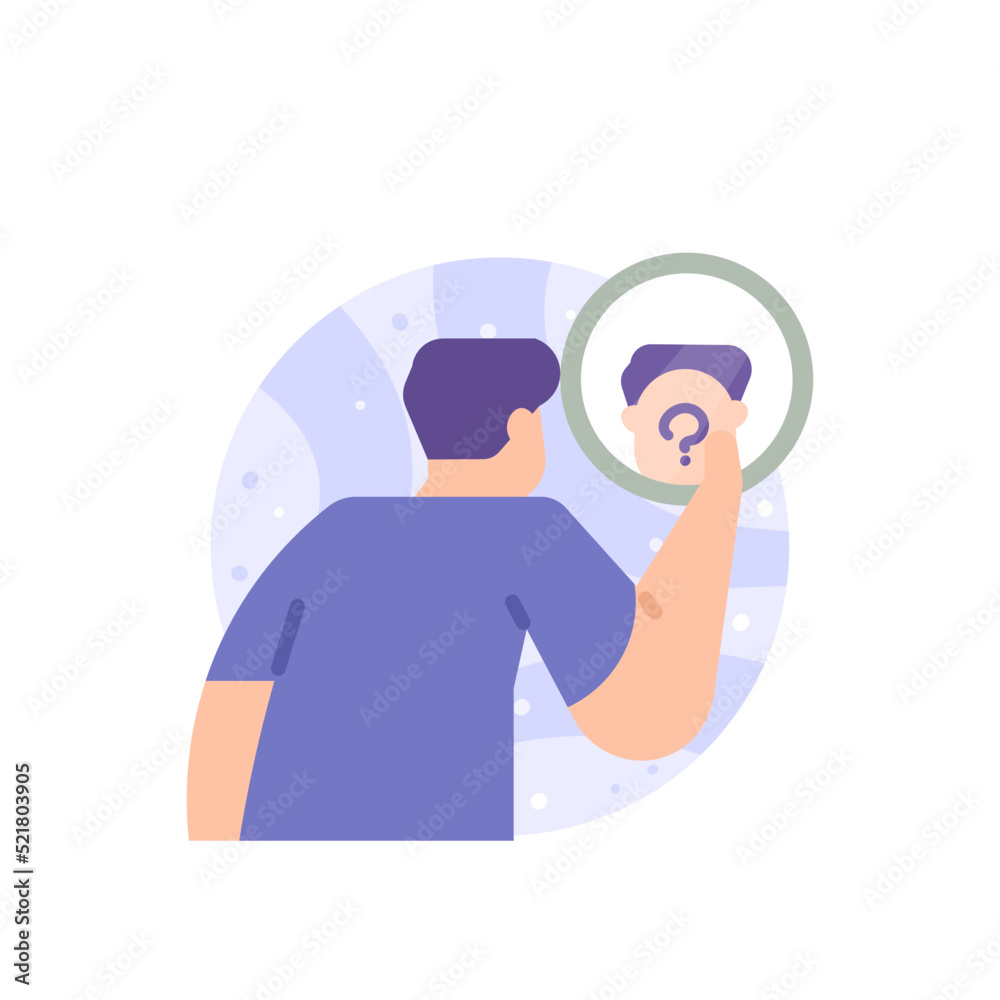 identity crisis, mysterious person, anonymous. a person who reflects ...