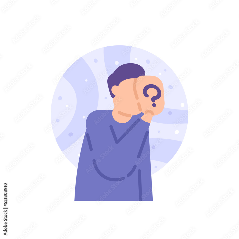 identity crisis, mysterious person, anonymous. a person who is confused ...