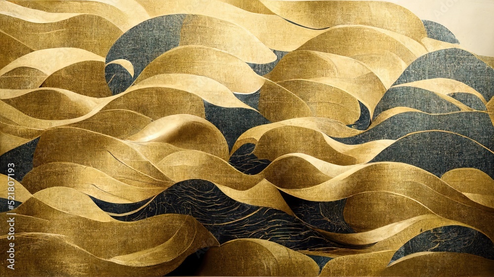 4K, gold waves, texture, golden background, luxury backdrop, abstract ...