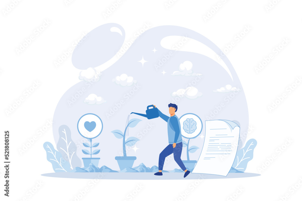 Mentoring vector illustration. Flat motivation couch persons concept ...