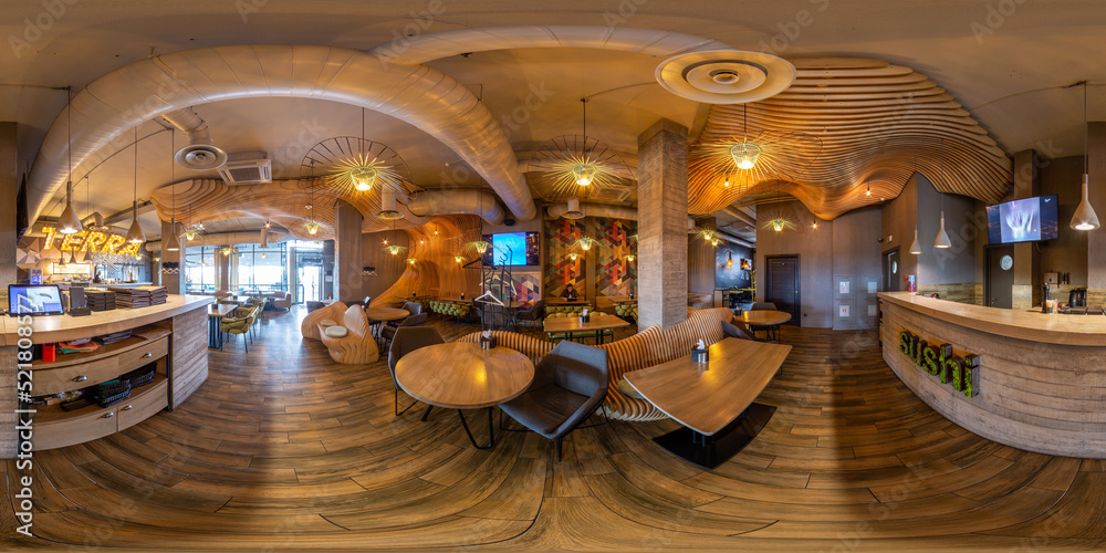 Full spherical seamless hdri panorama 360 degrees in interior stylish ...