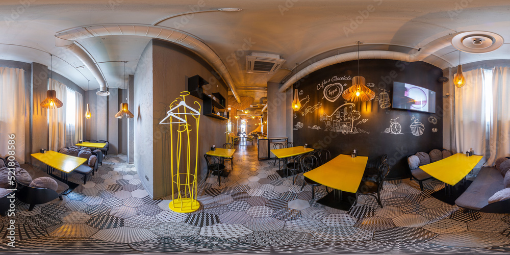 Full spherical seamless hdri panorama 360 degrees in interior stylish ...