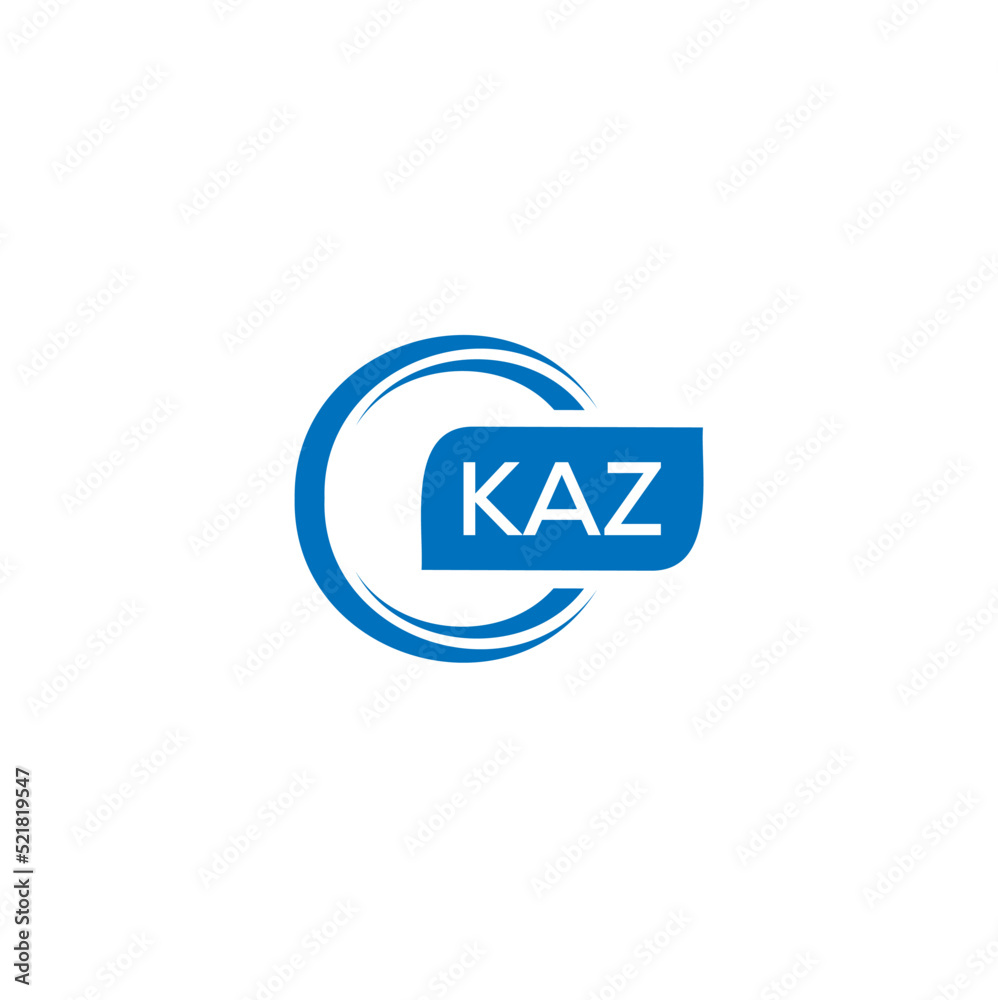 KAZ letter design for logo and icon.KAZ typography for technology ...