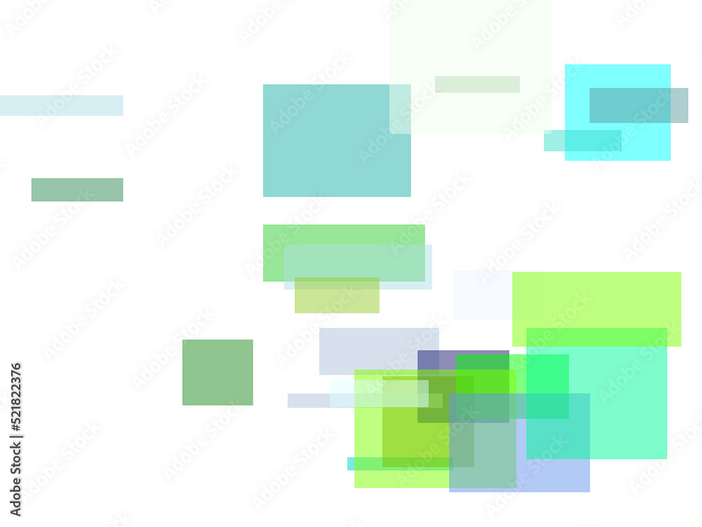 Poster Abstract blue green rectangles overlay with transparent PNG back – Wall Art | UkPosters