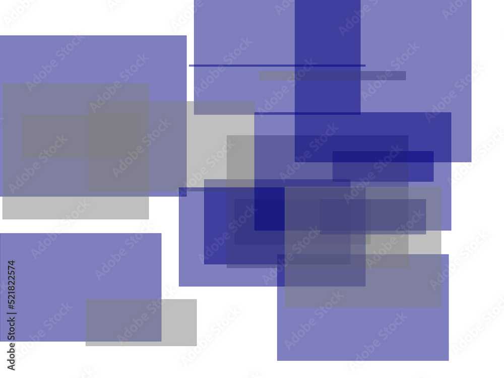 Abstract grey blue rectangles overlay with transparent PNG backg Stock ...