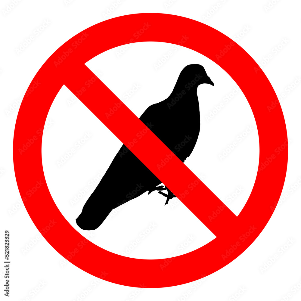 No pigeons sign transparent PNG Stock Illustration | Adobe Stock