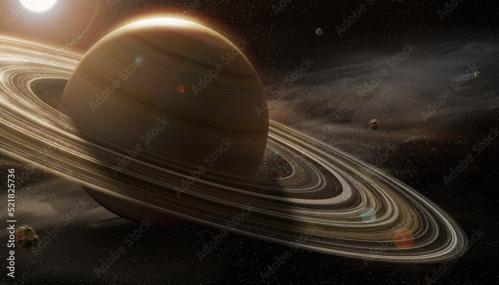 Incredible image of Saturn with the rings illuminated by the sun ...