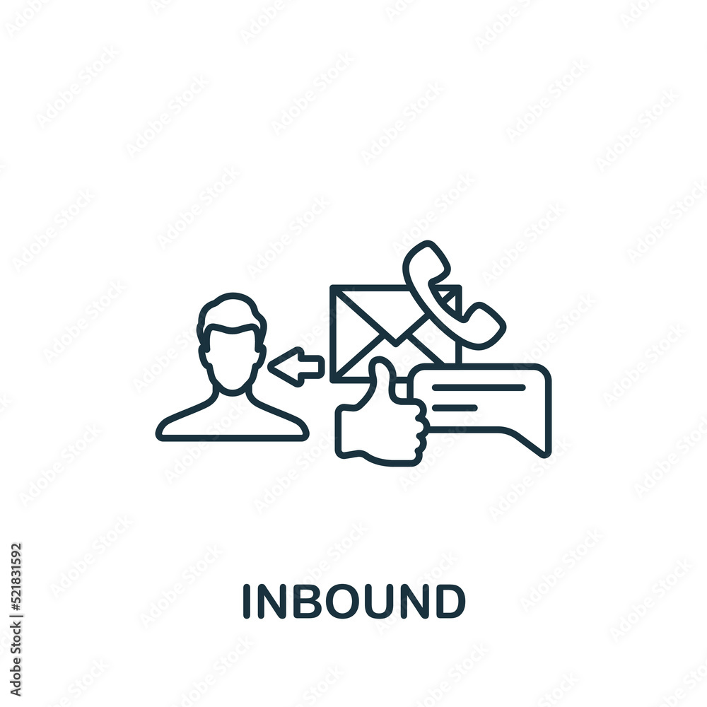 Inbound icon. Monochrome simple Community icon for templates, web ...