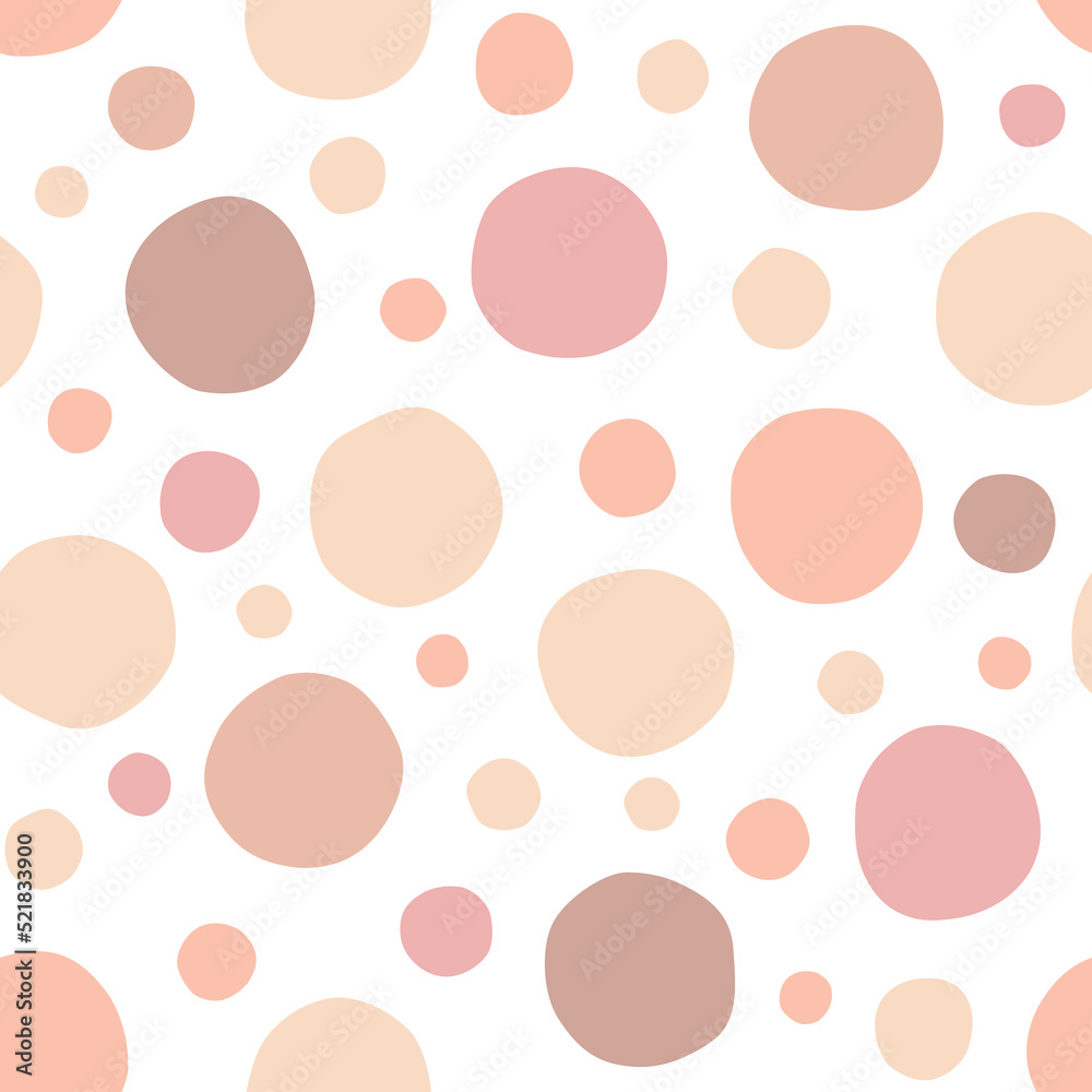 Hand drawn spots in skin colors. Vector doodle seamless pattern ...